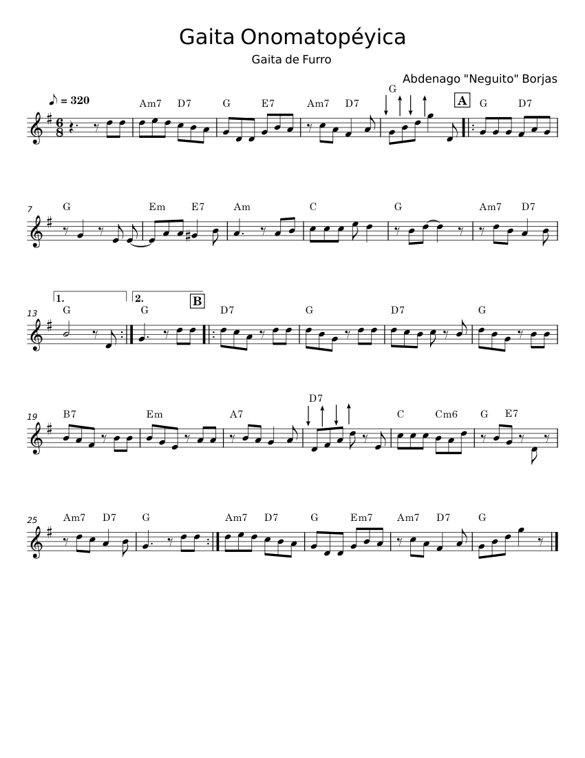 Gaita Onomatopéyica Sheet Music for Piano (Solo) Easy | MuseScore.com