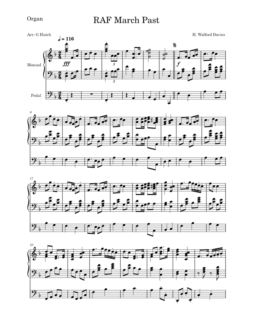 RAF March Past Sheet music for Piano (Solo) | Musescore.com