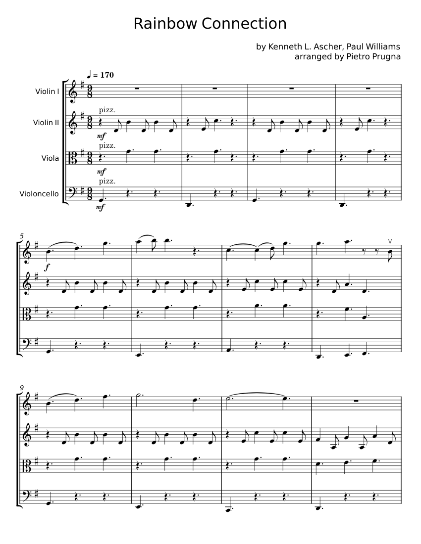 The Rainbow Connection - Paul Williams and Kenneth L. Ascher Sheet ...