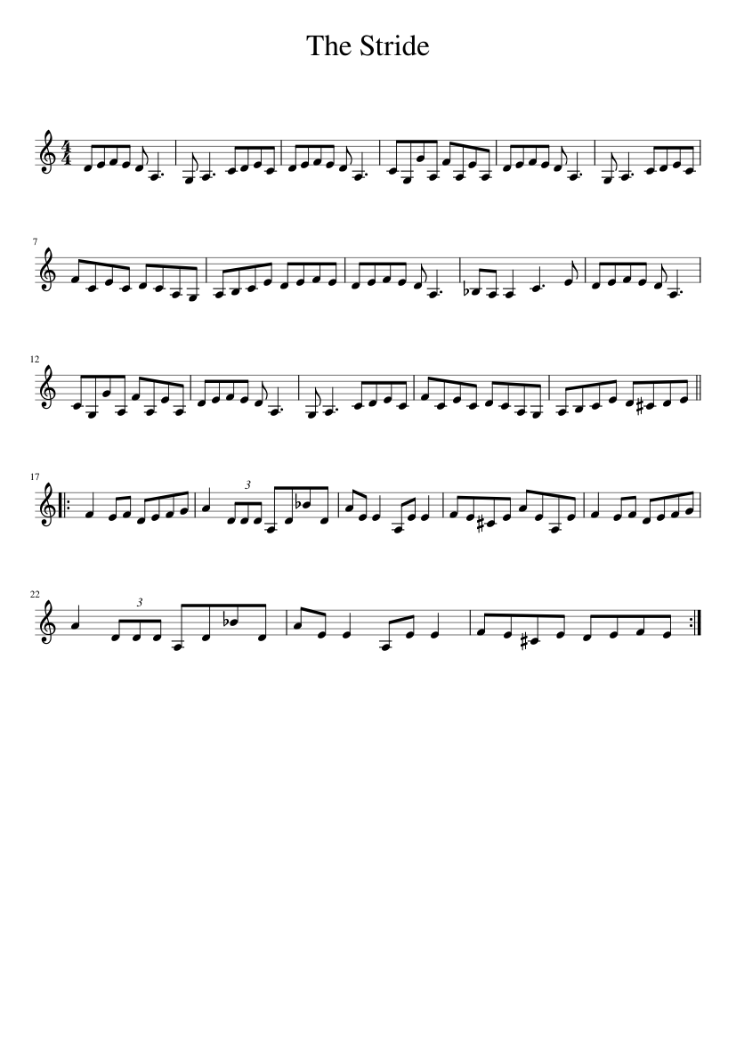 The Stride Sheet music for Piano (Solo) Easy | Musescore.com
