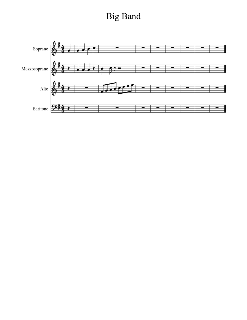 Big Band Sheet music for Vocals, Soprano, Alto, Baritone (Choral ...