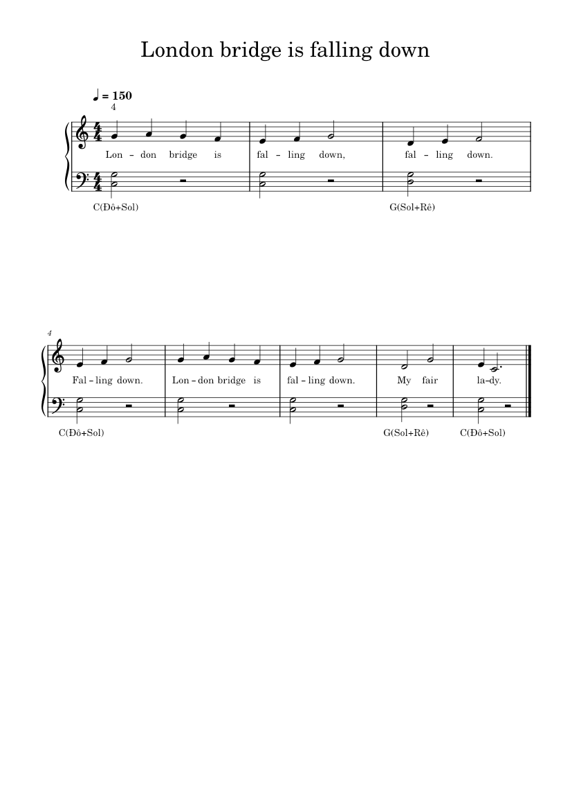 London bridge is falling down Sheet music for Piano (Solo) Easy ...