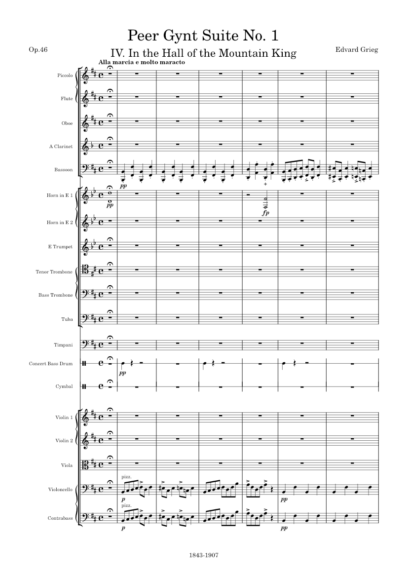 Peer Gynt Suite No. 1, Op. 46: IV. In the Hall of the Mountain King ...