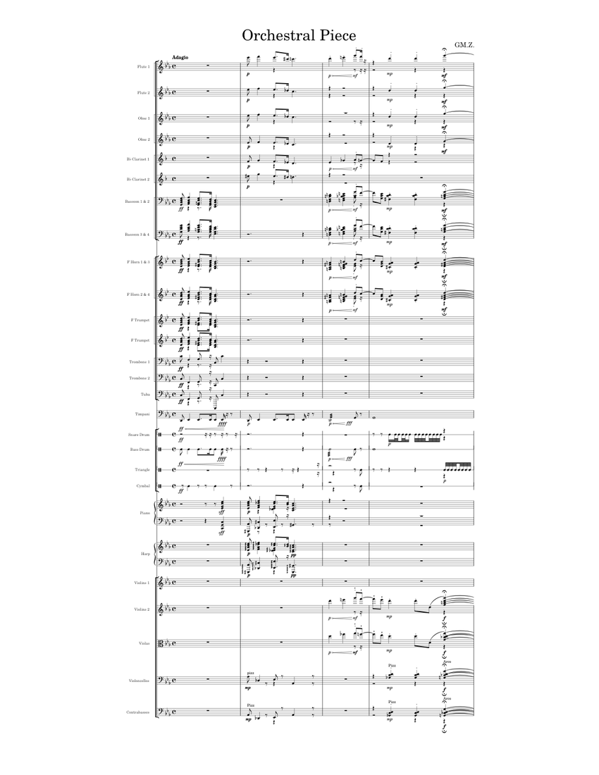 Orchestral Piece Sheet music for Piano, Trombone, Tuba, Flute & more ...