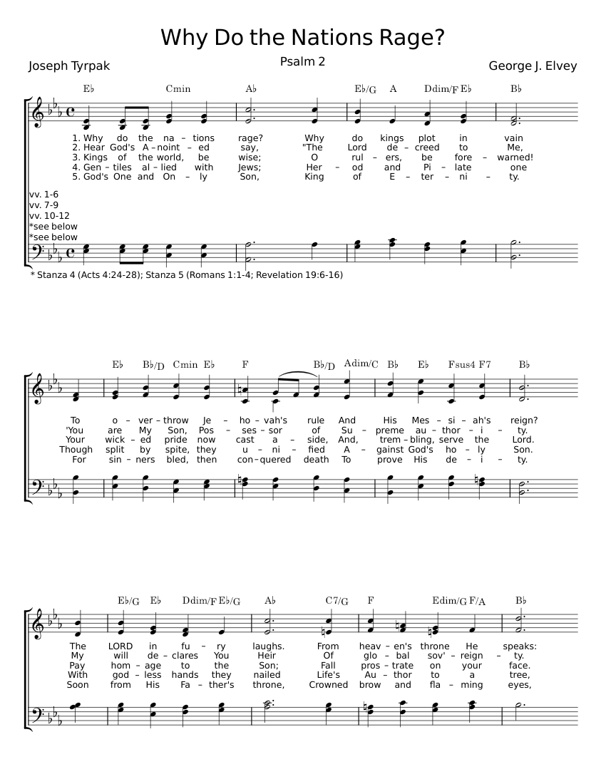 Why Do the Nations Rage - George J. Elvey Sheet music for Synthesizer (Mixed Duet) | Musescore.com
