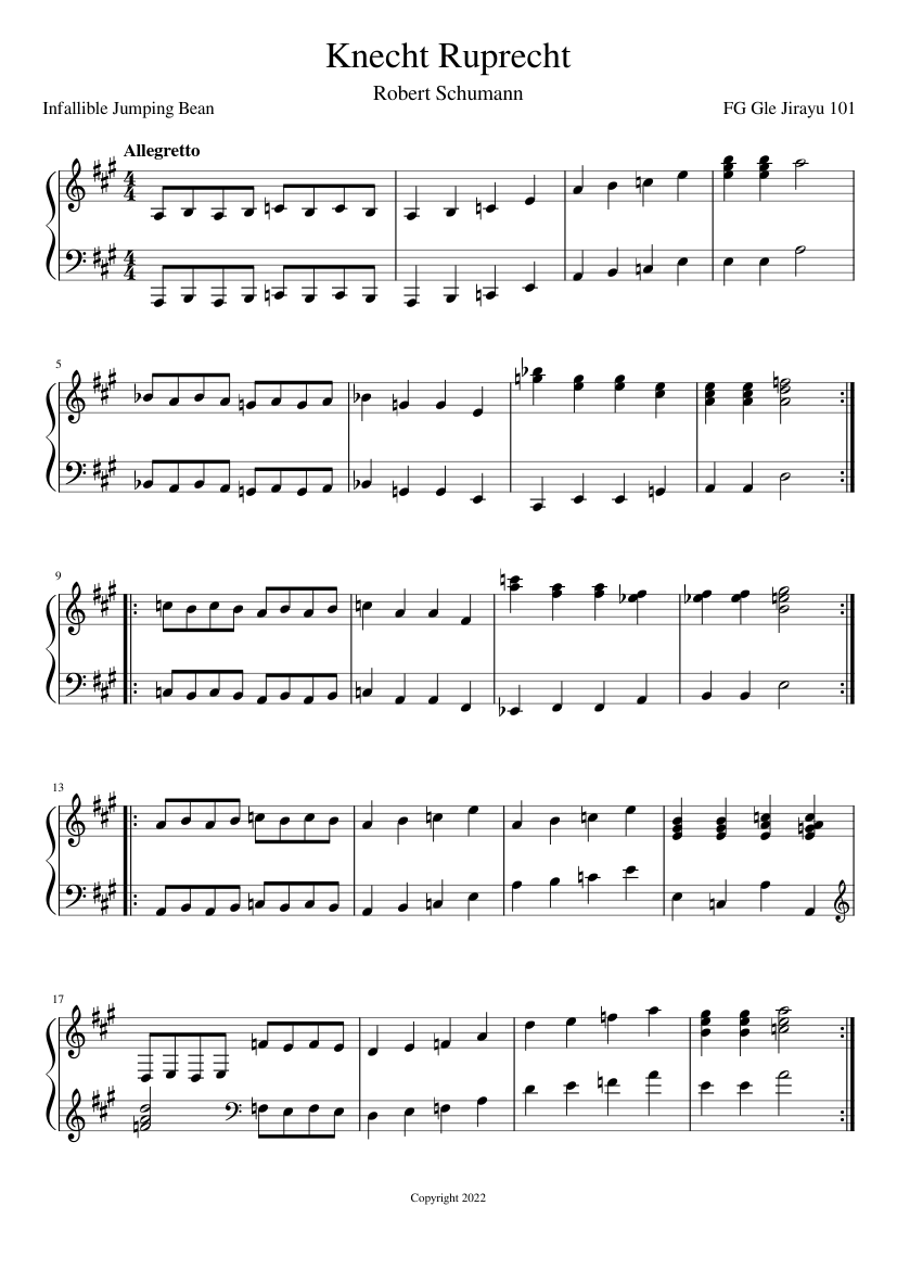 Knecht Ruprecht - Piano Tiles 2 Sheet music for Piano (Solo ...