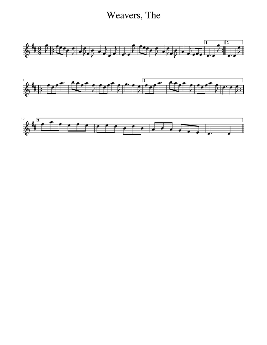 The Weavers Sheet music for Piano (Solo) Easy | Musescore.com