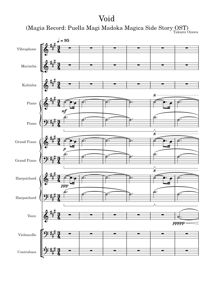 Void by Takumi Ozawa - piano tutorial