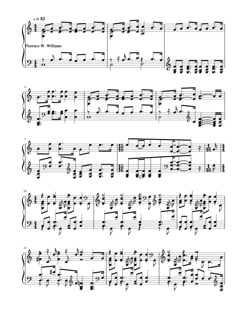 Forward march with steady tread - Florence W. Williams Sheet music for ...