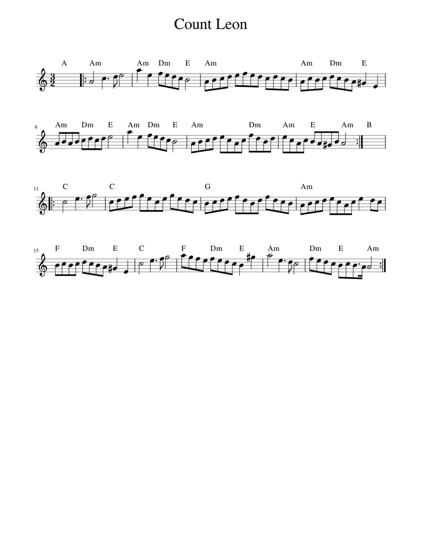 Count Leon Sheet music for Piano (Solo) | Musescore.com