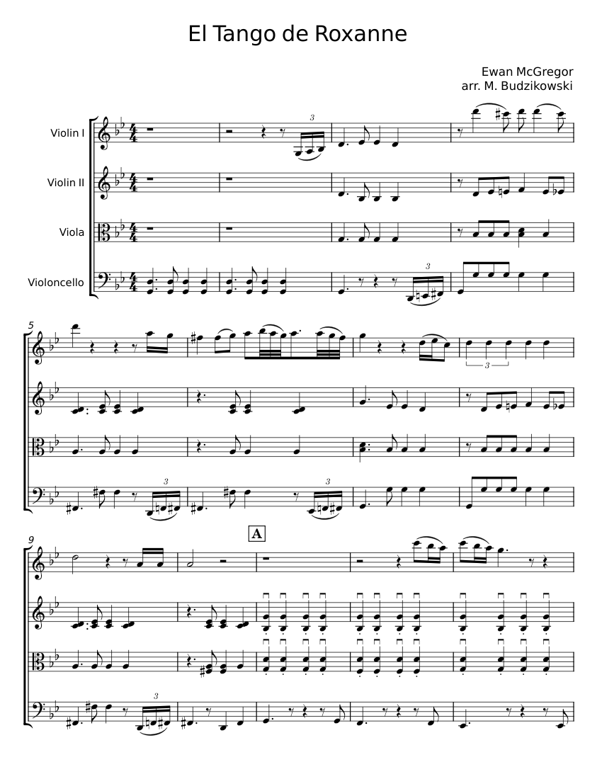 Moulin Rouge - El Tango De Roxanne - Misc Soundtrack Sheet music for ...