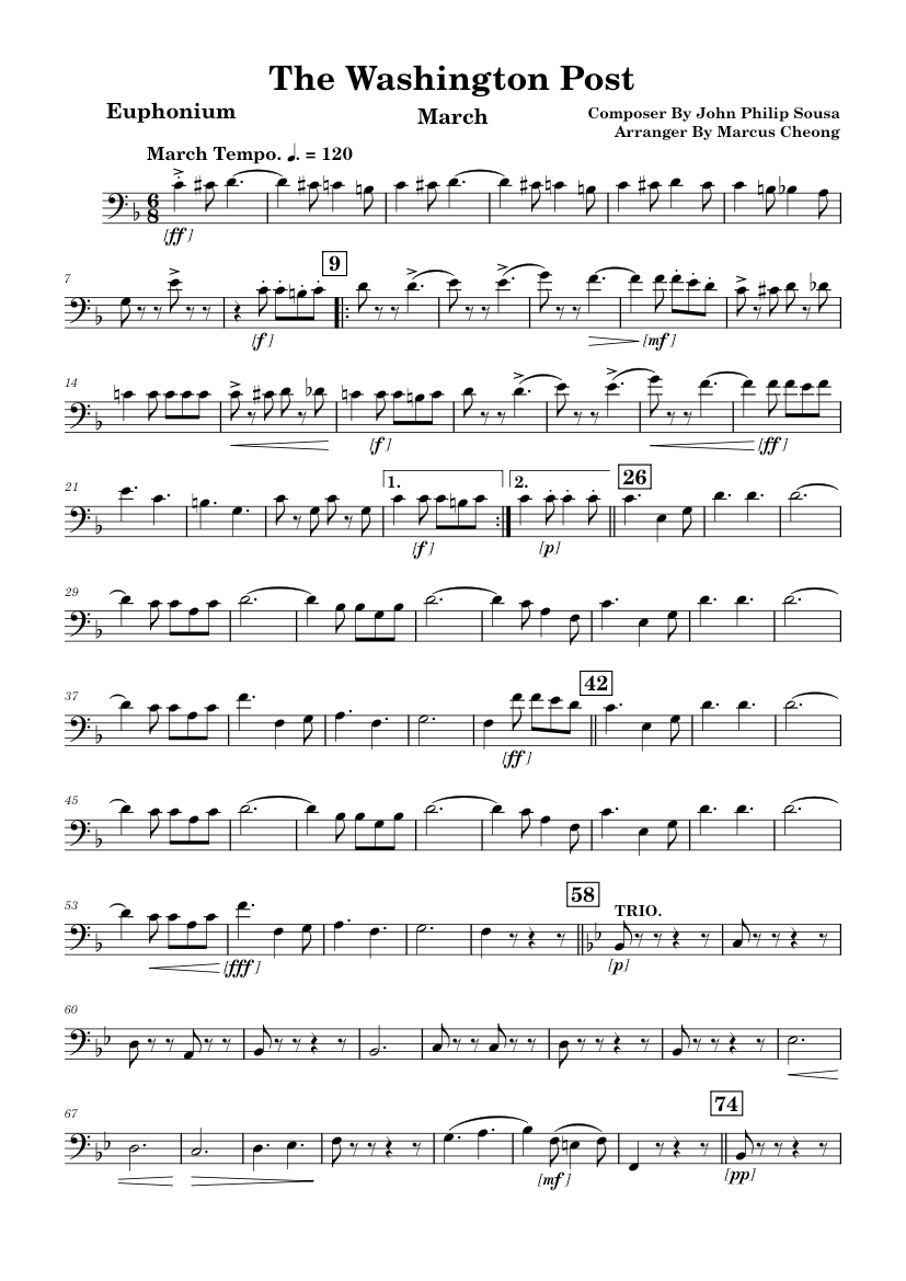 The Washington Post For Euphonium Sheet Music for Tuba (Solo ...