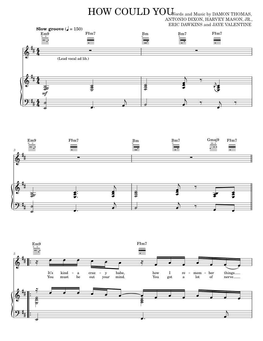 Play Official version of How Could You Sheet Music by Mario@Miao-mario ...