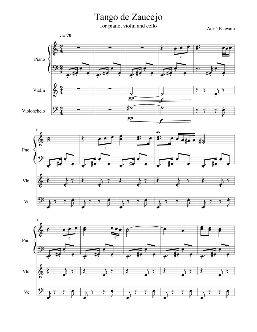 Tango - piano tutorial