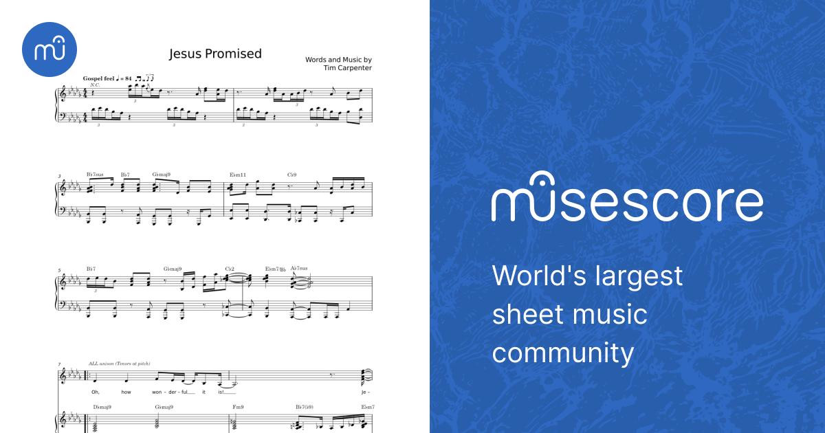 Jesus Promised Sheet music for Piano, Synthesizer (Mixed Duet ...
