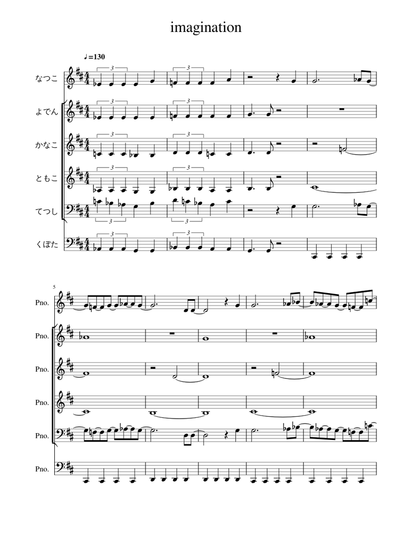 imagination Sheet music for Piano (Mixed Ensemble) | Musescore.com