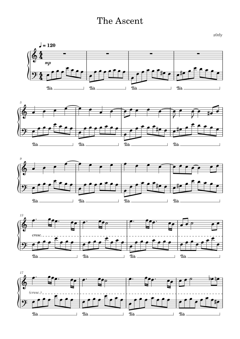The Ascent Sheet music for Piano (Solo) | Musescore.com