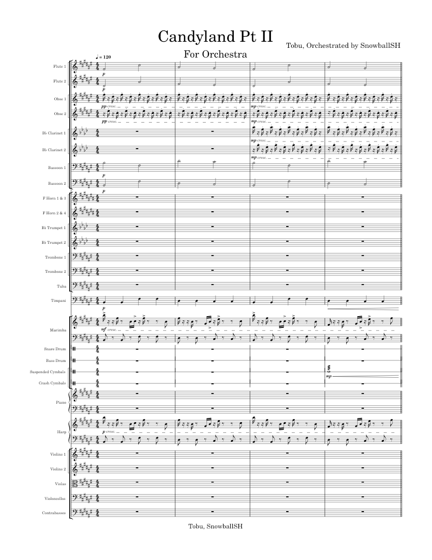 Candyland Pt II Sheet music for Piano, Trombone, Tuba, Flute & more ...