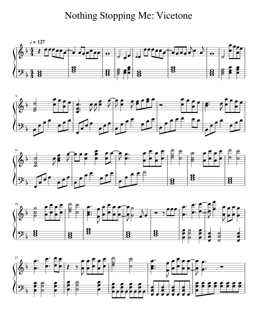 Nothing Stopping Me Vicetone Sheet music for Piano (Solo) | Musescore.com