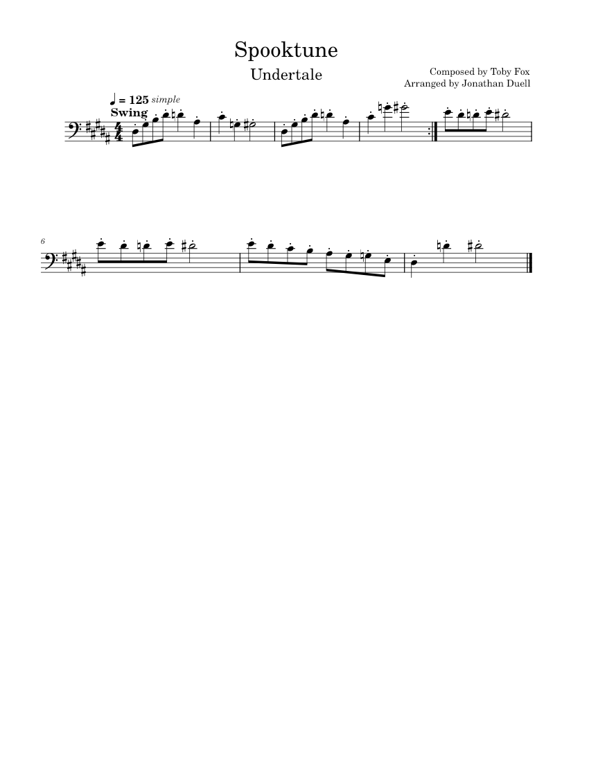 Undertale - spooktune – Misc Computer Games Spooktune – Toby Fox ...