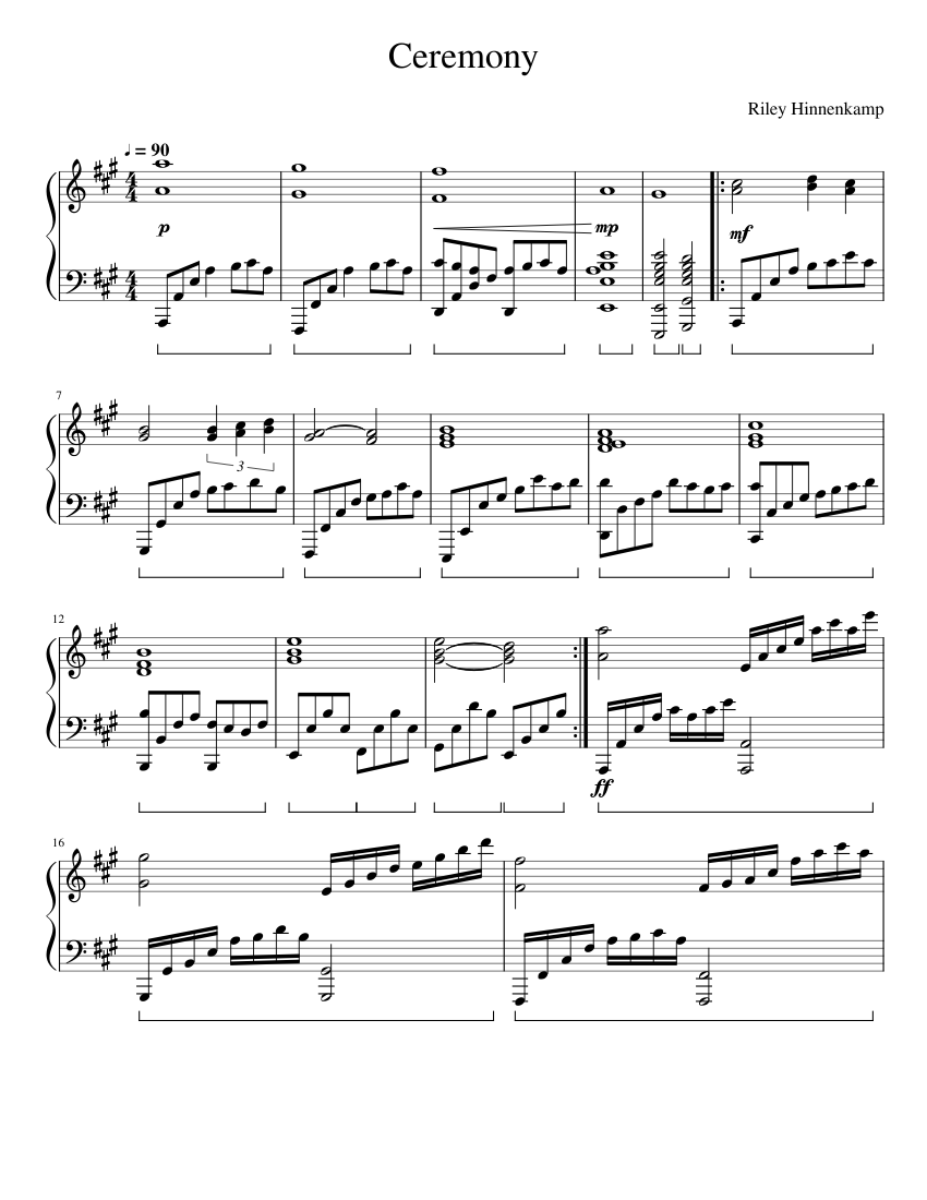 Ceremony Sheet music for Piano (Solo) | Musescore.com