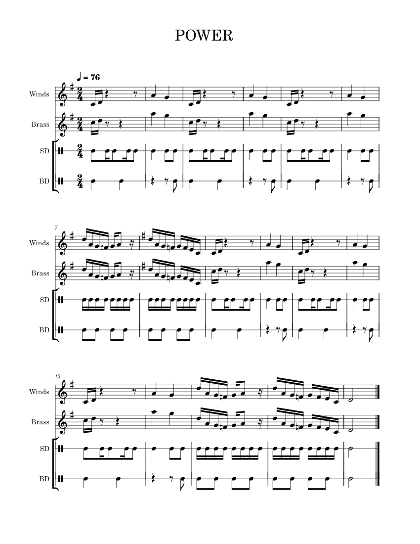 Power – Kanye West Power - Kanye West Sheet music for Saxophone tenor ...