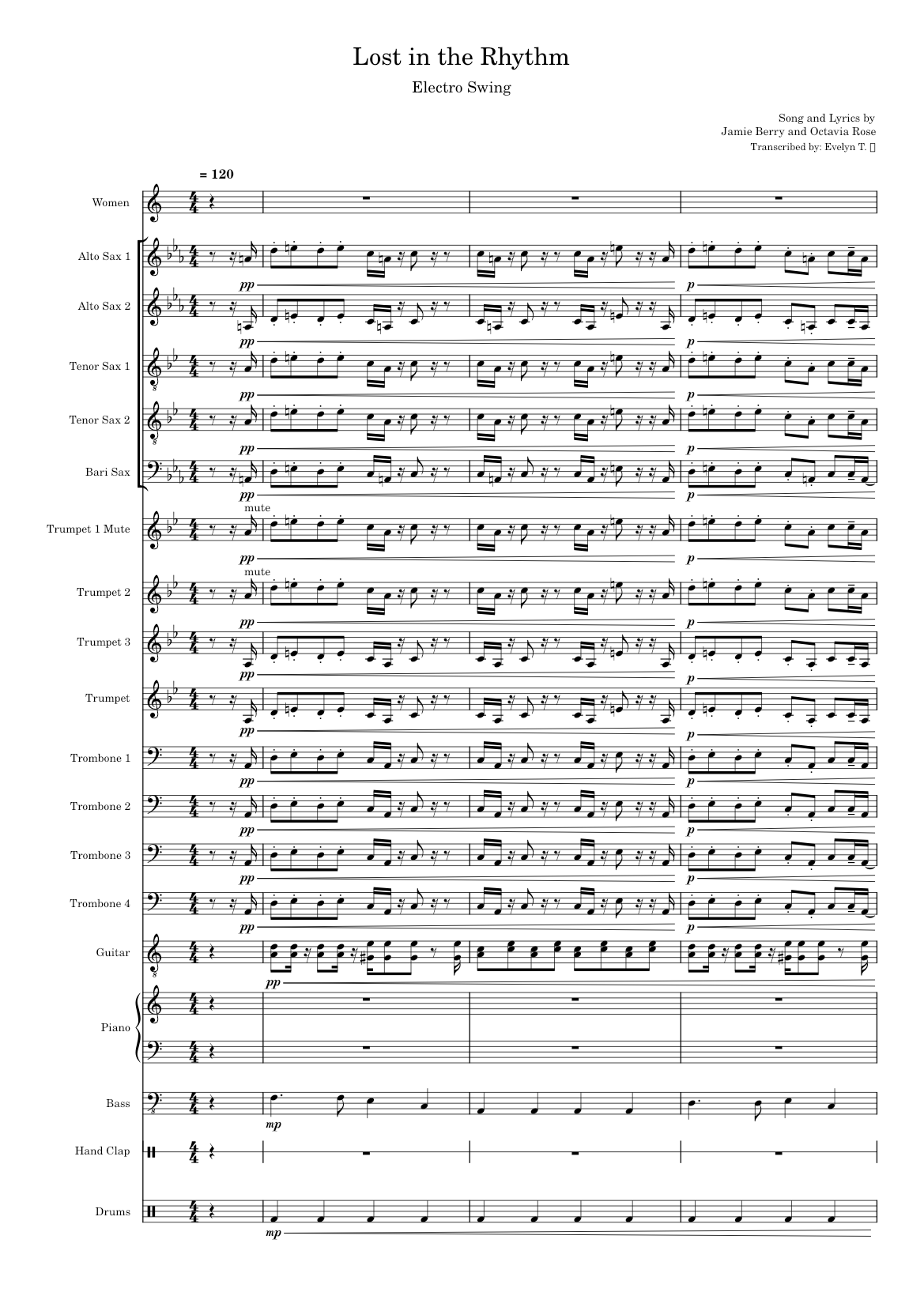 Lost in the Rhythm - Electro Swing - Jamie Berry ft. Octavia Rose Sheet ...