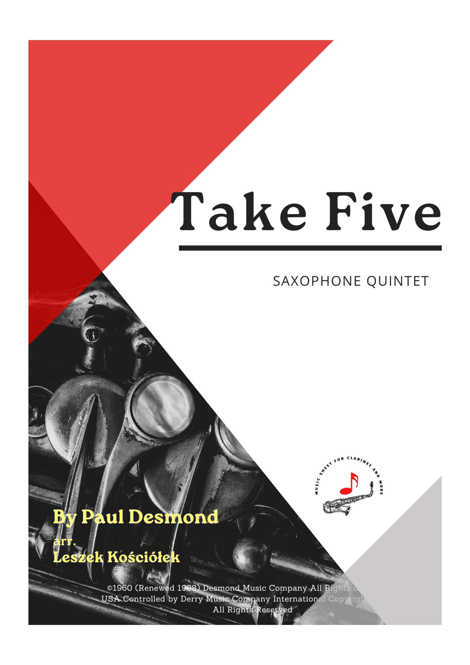 Play Official version of Take Five Sheet Music by Paul Desmond for ...