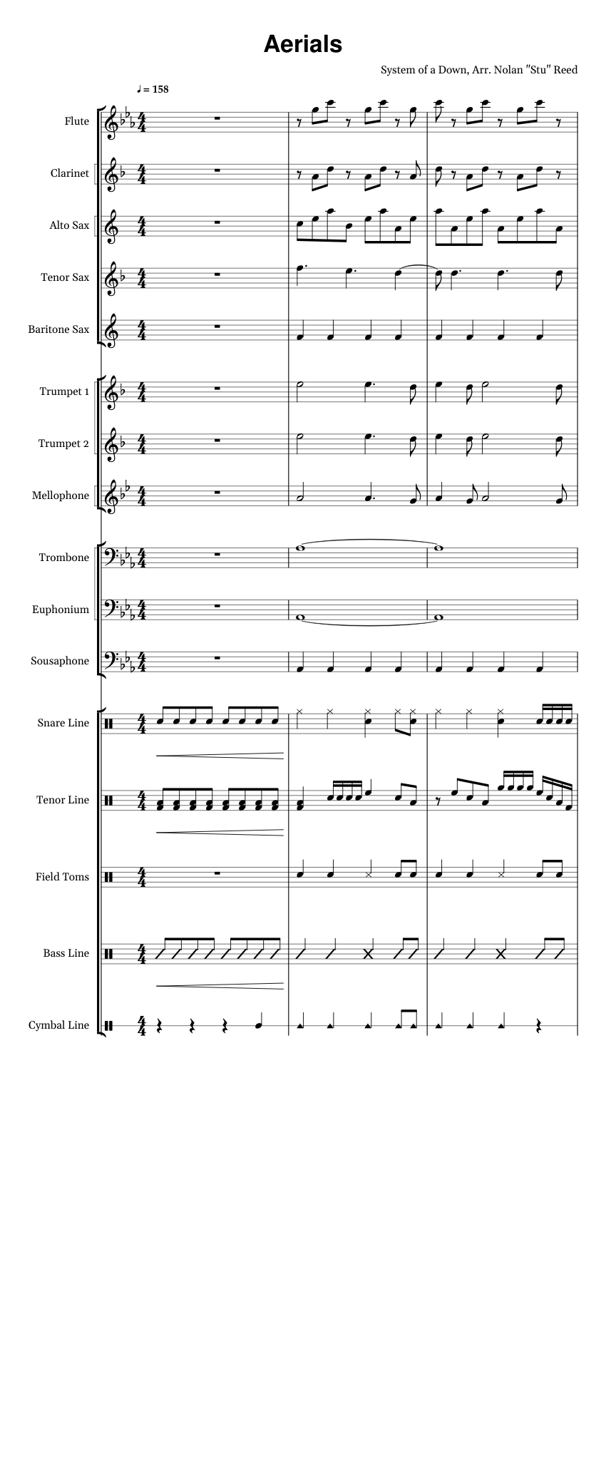Aerials by System of a Down - Marching Band Arrangement Sheet Music for ...