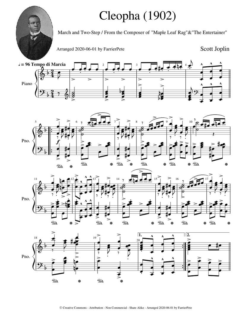 Cleopha 1902 Sheet music for Piano (Solo) | Musescore.com