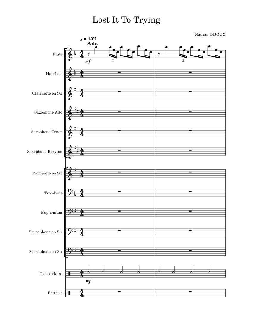 Lost It To Trying – Son Lux Sheet music for Trombone, Euphonium, Flute ...