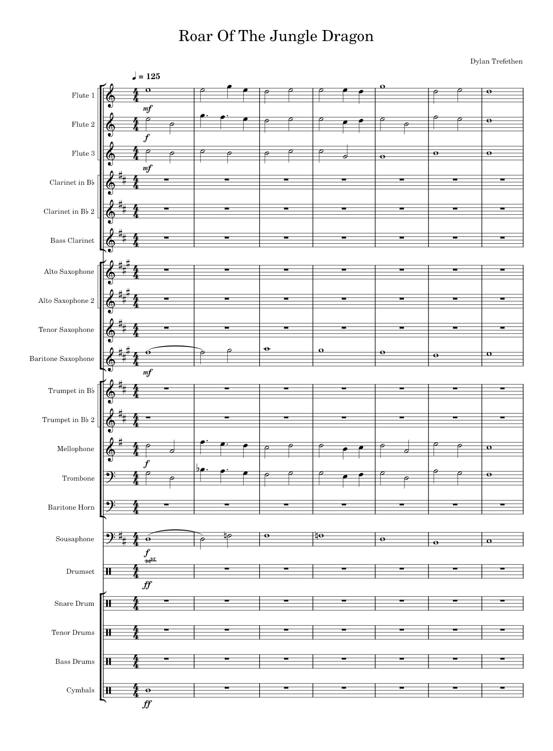 Roar of the Jungle Dragon pep tune Sheet music for Trombone, Tuba ...