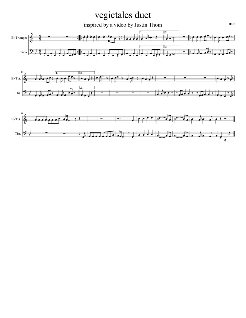 veggie tales (ignore the spelling on the title of the piece Sheet music ...