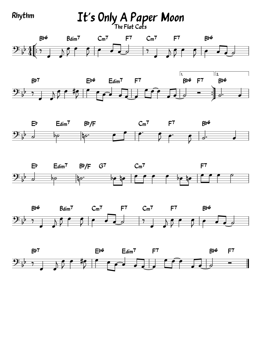 Its_Only_A_Paper_Moon Sheet music for Piano (Solo) | Musescore.com
