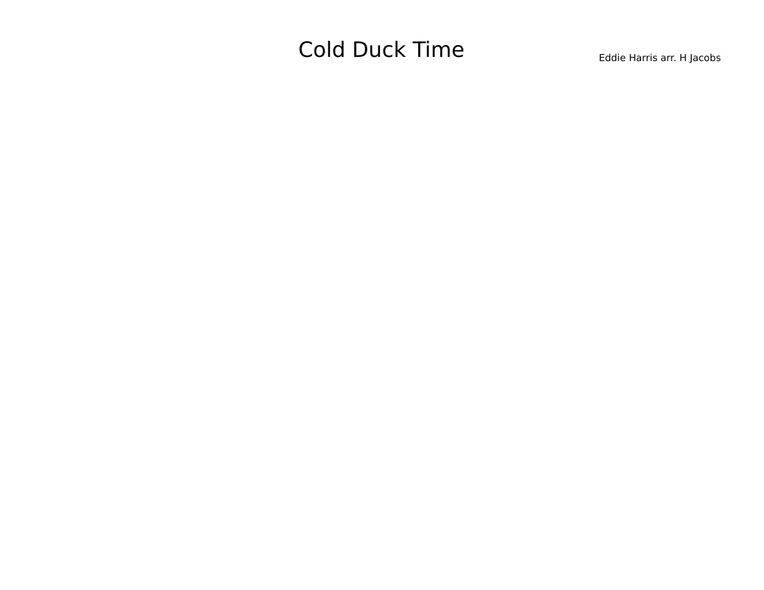 Cold duck time – Eddie Harris BIG BAND Sheet Music and Tab with Chords ...