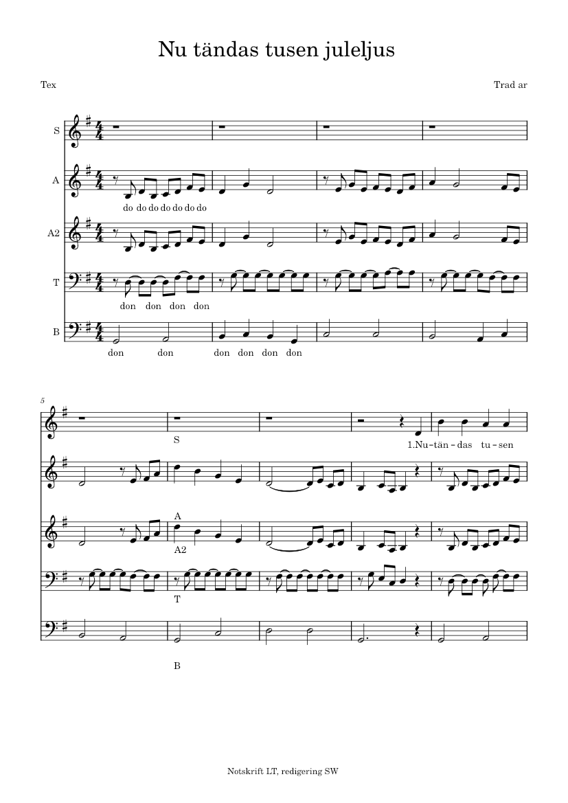 Nu tändas tusen juleljus Nu_tändas_tusen_juleljus.mscz Sheet music for ...