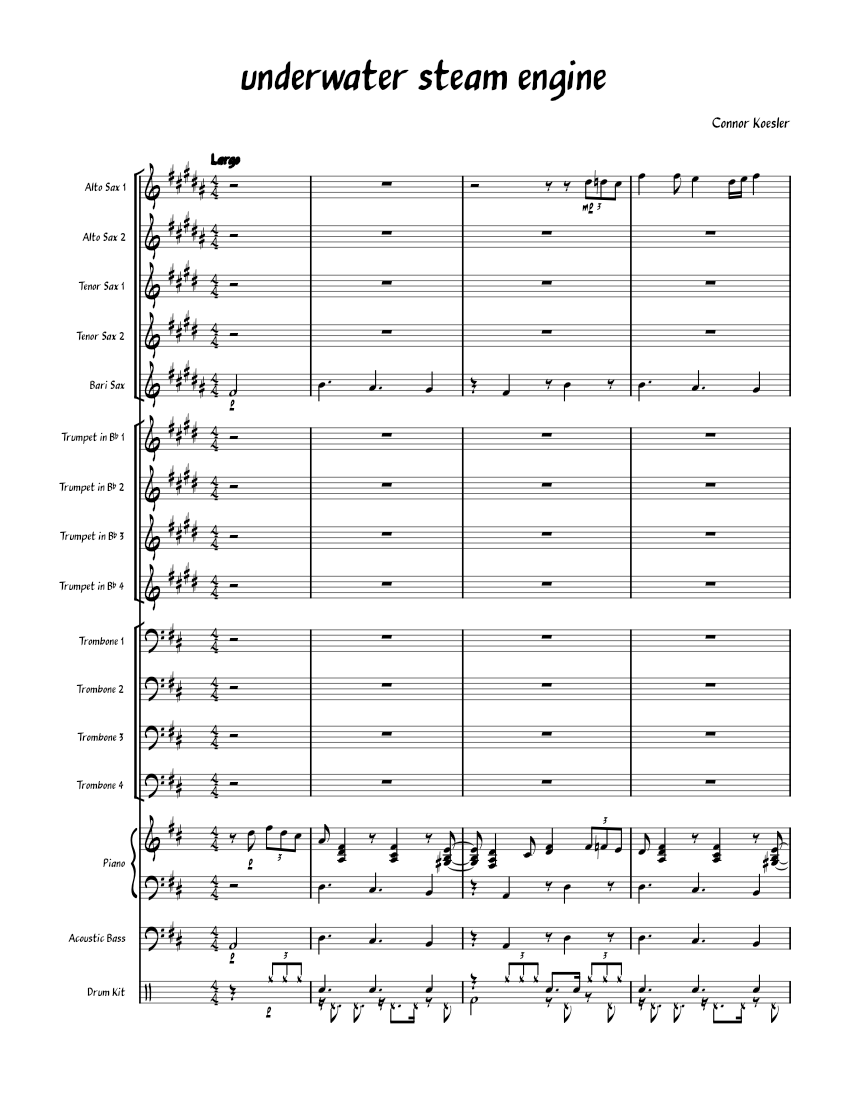 underwater steam engine – Koesler Sheet music for Piano, Trombone ...