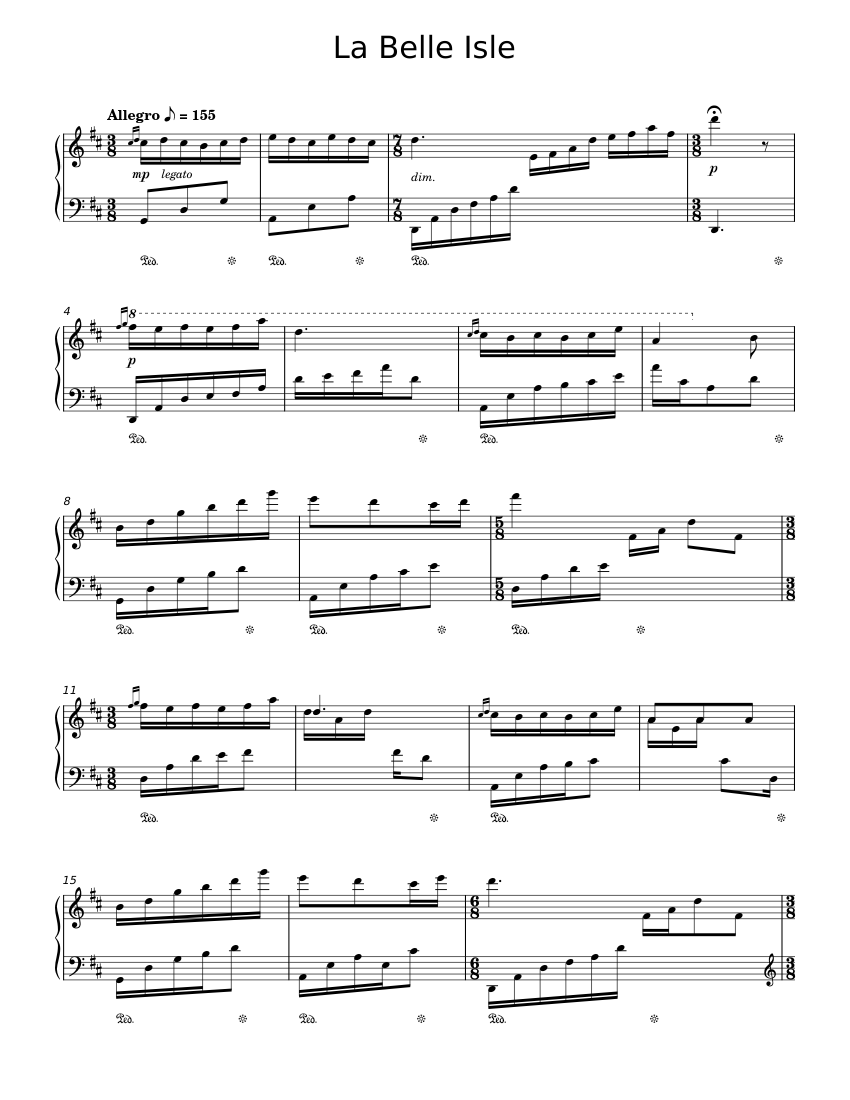 La Belle Isle Sheet music | Musescore.com