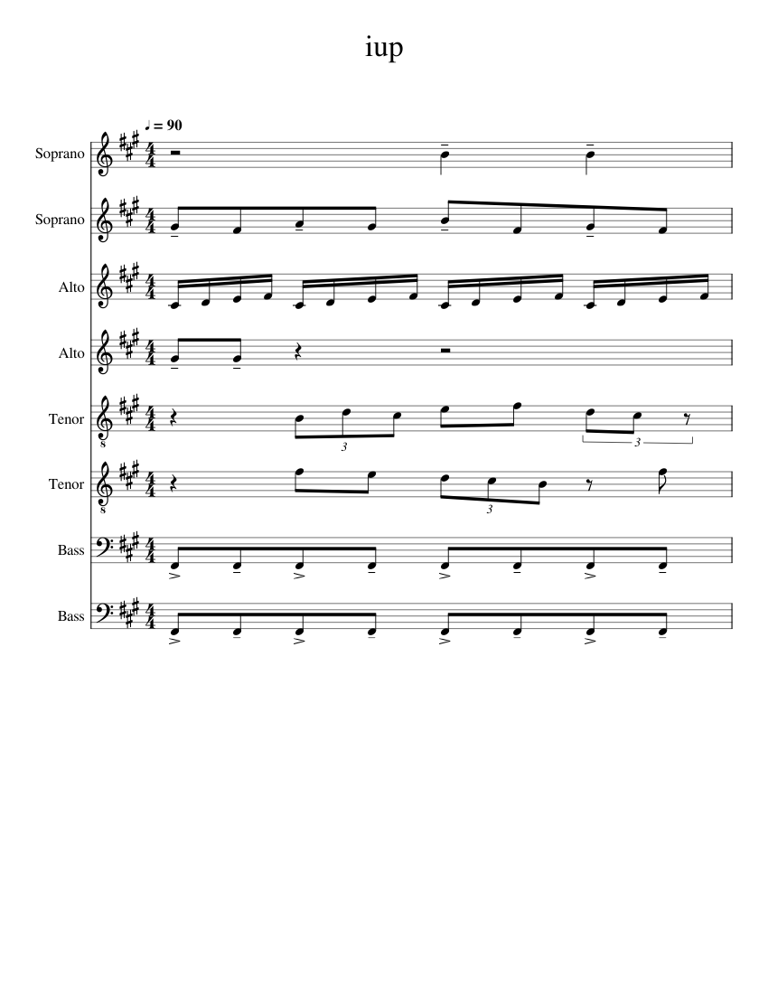 iup Sheet music for Soprano, Alto, Tenor, Bass voice (Choral ...