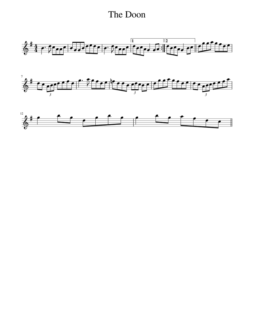 The Doon Sheet music for Piano (Solo) | Musescore.com