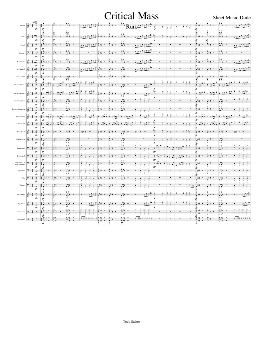 Critical Mass Sheet music for Trombone, Euphonium, Tuba, Flute piccolo ...
