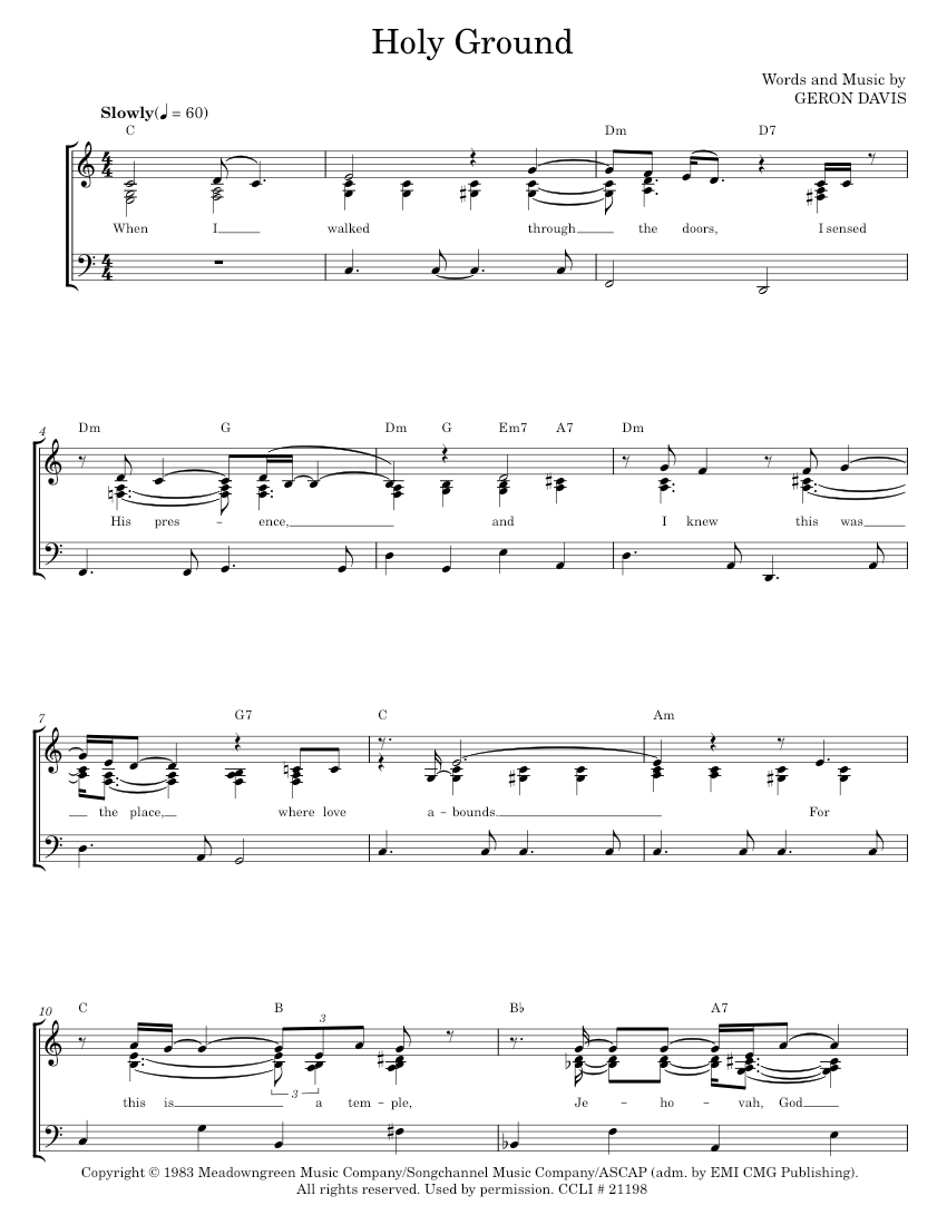 Holy Ground Sheet music for Piano: Music Notes