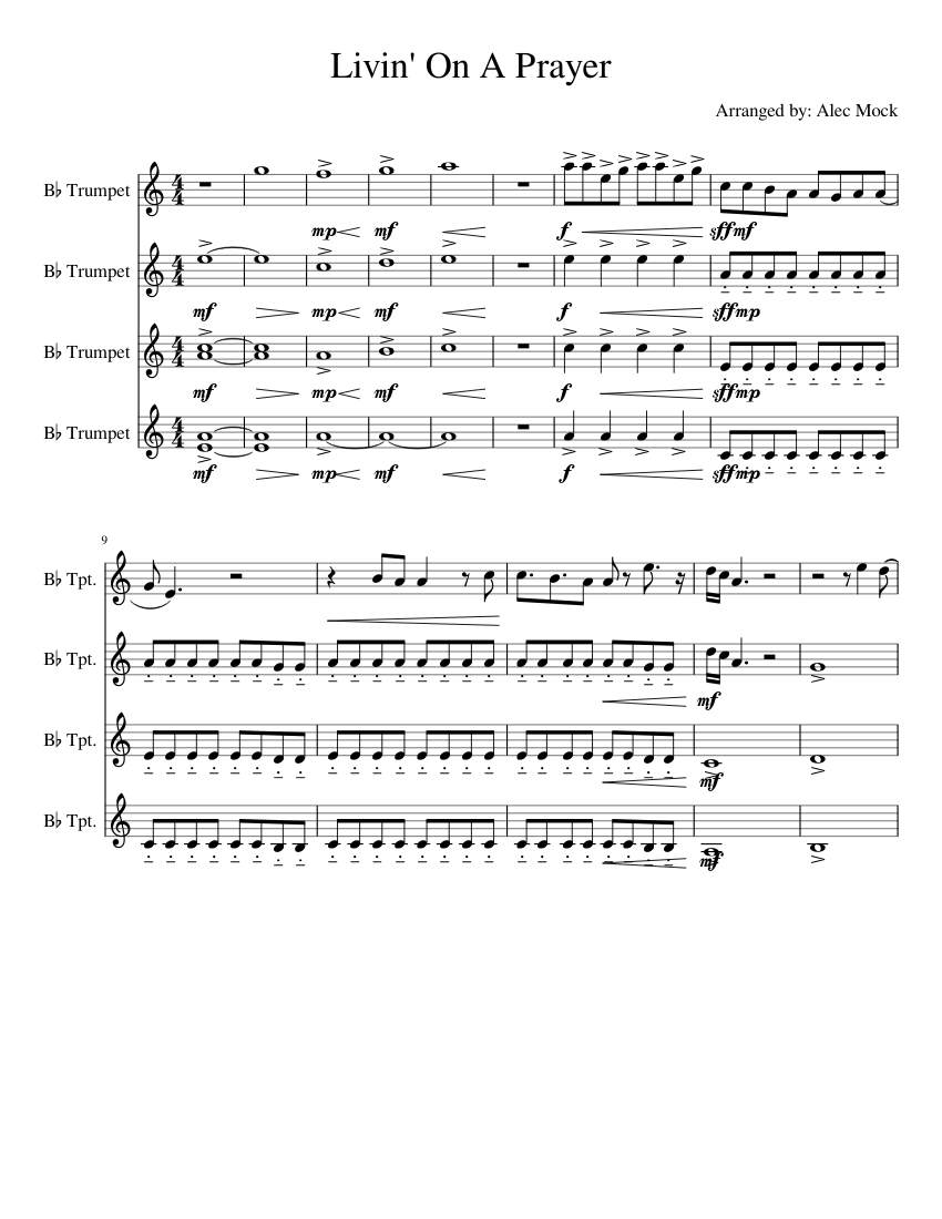Yeet song Sheet music for Trumpet in b-flat (Mixed Quartet) | Musescore.com