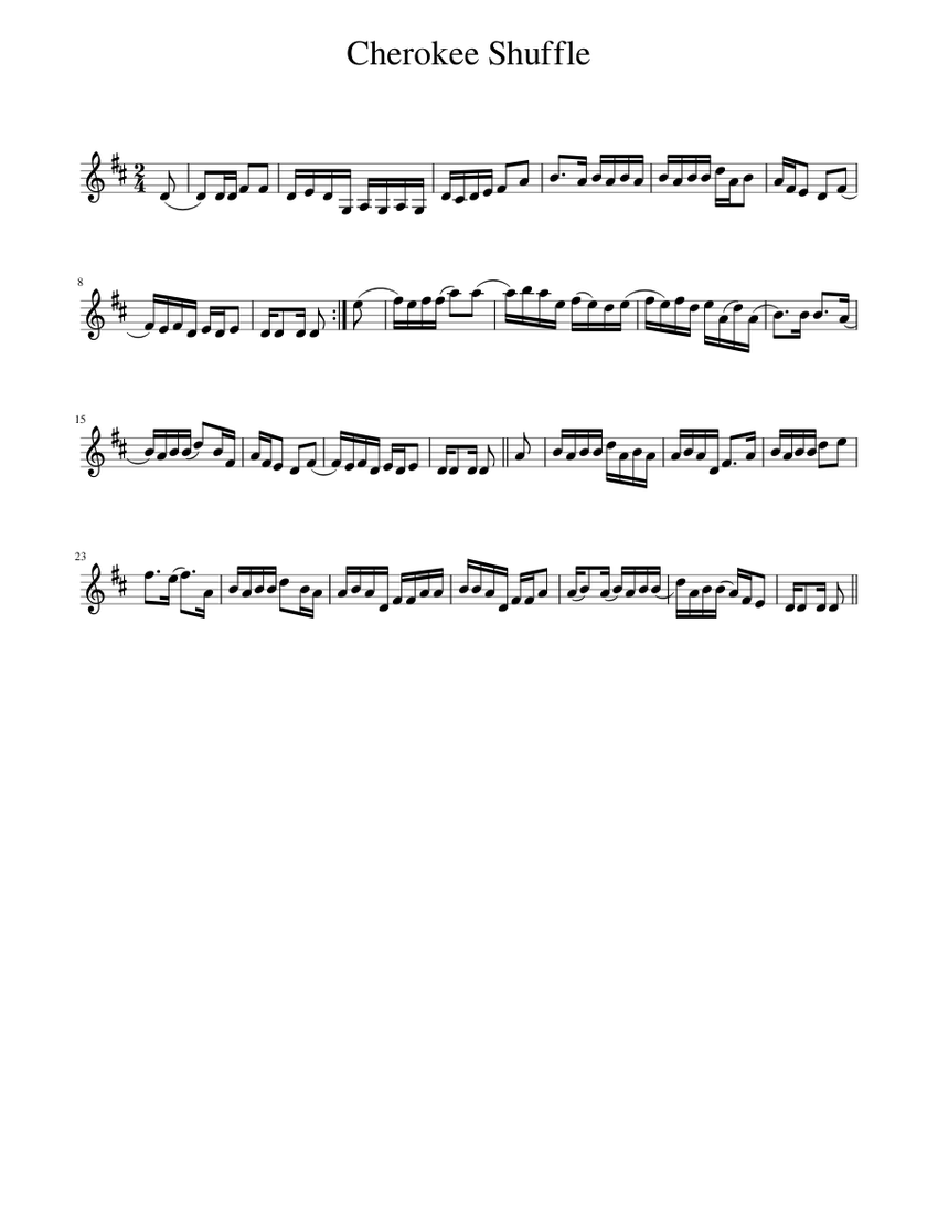 Cherokee Shuffle Sheet music for Piano (Solo) | Musescore.com
