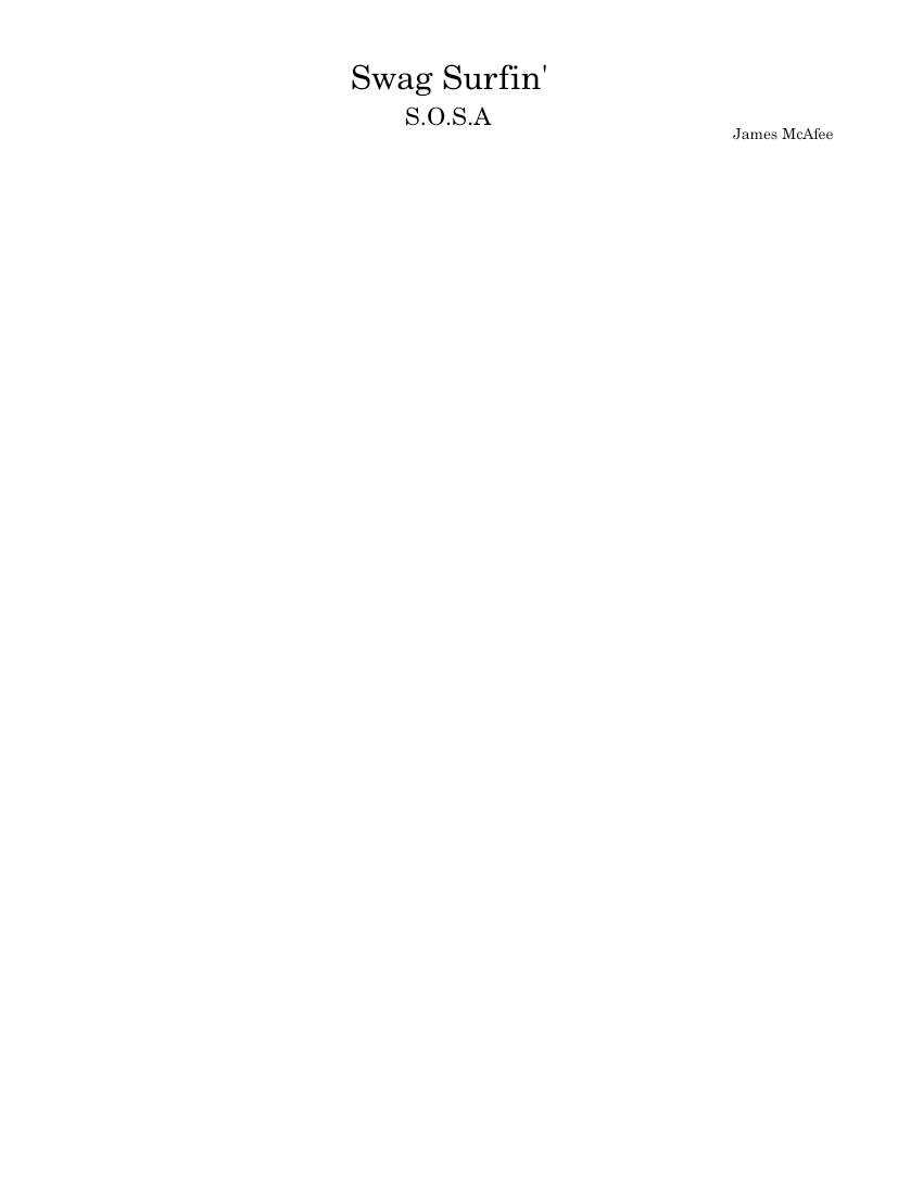 Swag Surfing – FLY Swag Surfin' Sheet Music for Trombone, Euphonium ...