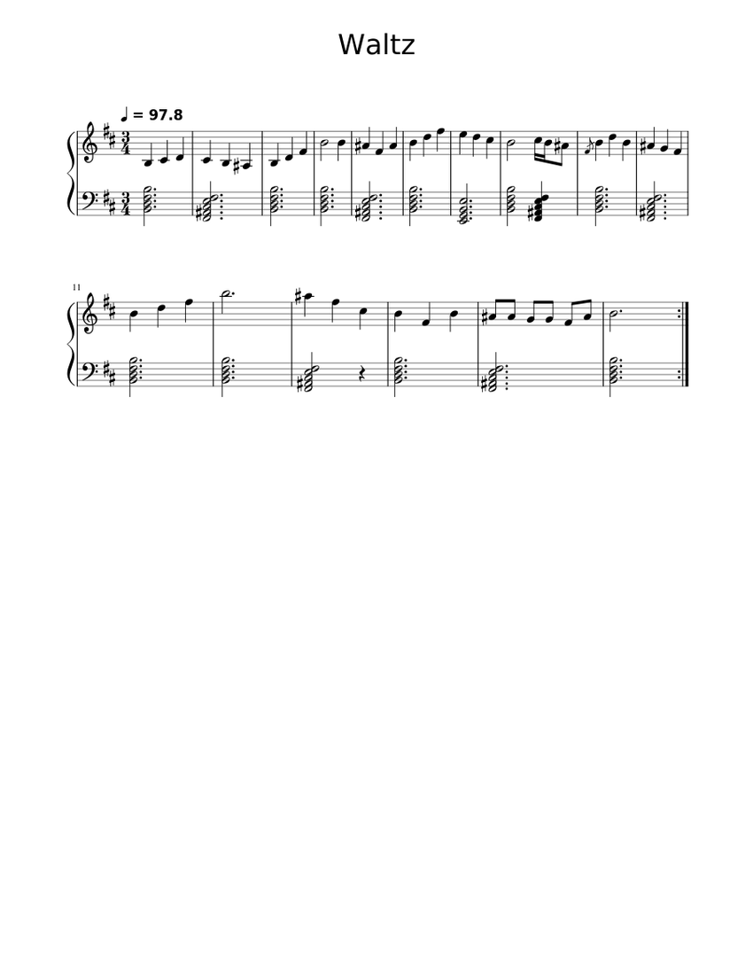 Waltz Sheet music for Piano (Solo) | Musescore.com
