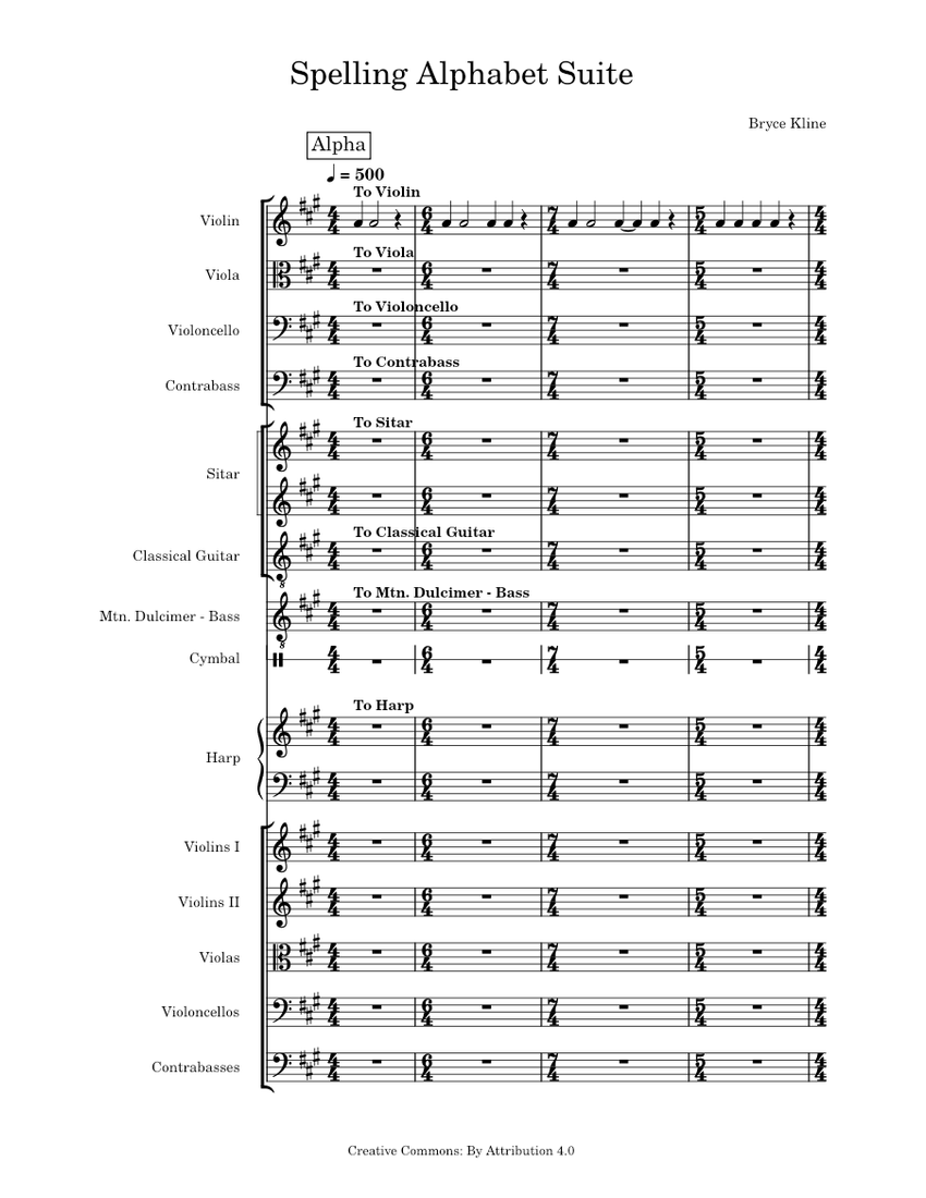 String Alphabet Suite Sheet music for Piano, Flute, Oboe, Clarinet in b ...