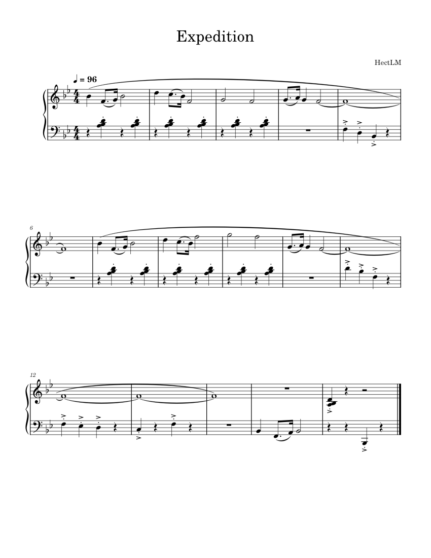 Expedition Sheet music for Piano (Solo) Easy | Musescore.com