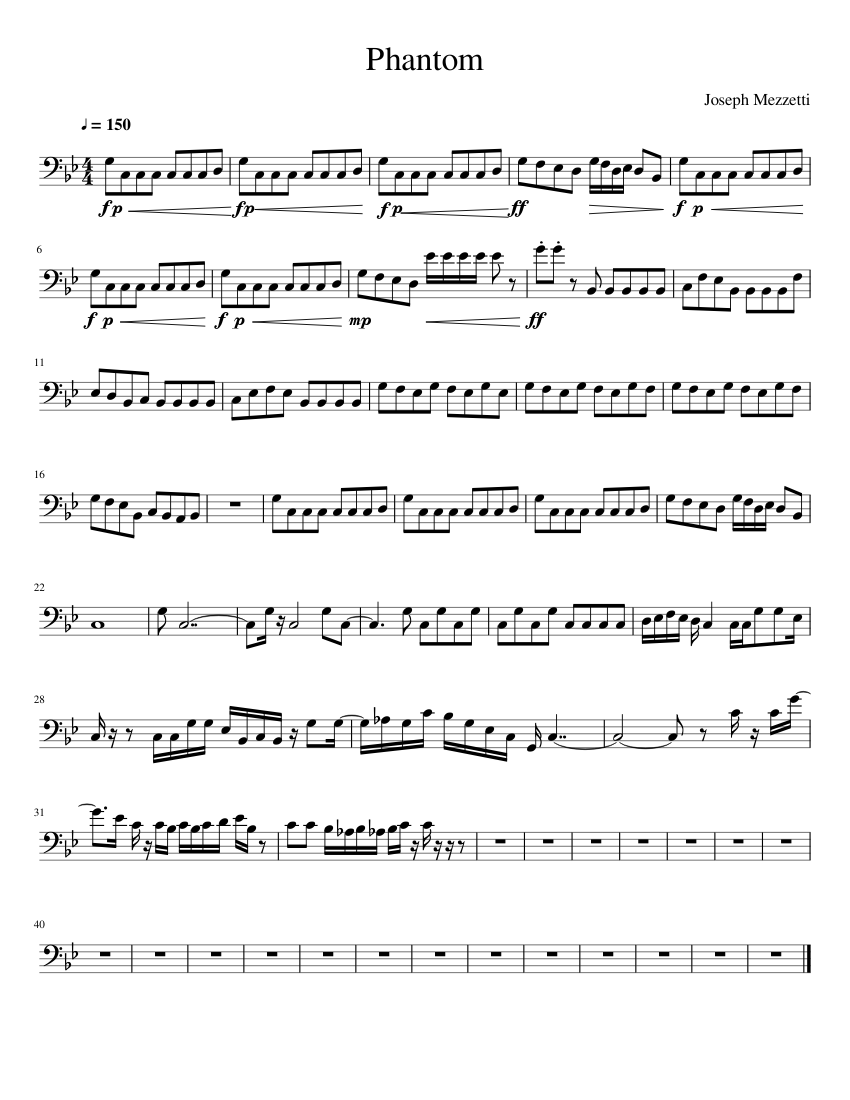Phantom WIP Sheet music for Trombone (Solo) | Musescore.com