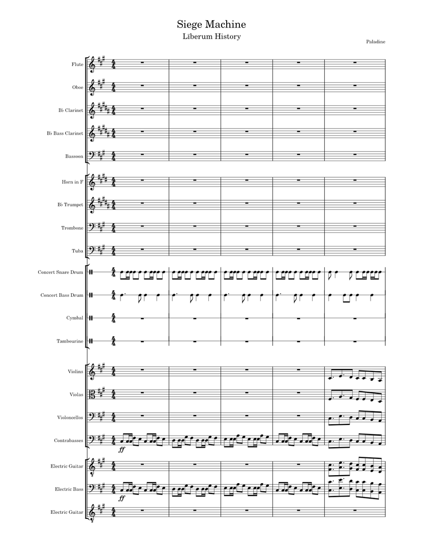 Siege Machine Sheet music for Trombone, Tuba, Tambourine, Flute & more ...